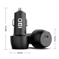 China 30W PD USB C Car Charger Adapter Fireproof PC Fast Charging 12-24V Input for sale
