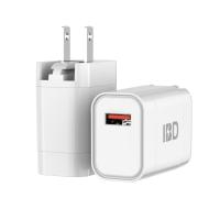 China PC Fireproof Single Port USB Charger QC 18W Travel USB Wall Adapter for sale