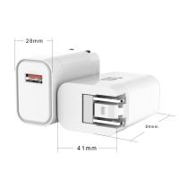 China PC Fireproof Single Port USB Charger QC 18W Travel USB Wall Adapter for sale