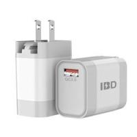 China PC Fireproof Single Port USB Charger QC 18W Travel USB Wall Adapter for sale