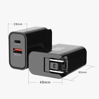 China 48W QC3.0 PD Fast Wall Charger 2 Port USB A Type C Travel Charger EU US Plug for sale