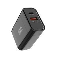 China 48W QC3.0 PD Fast Wall Charger 2 Port USB A Type C Travel Charger EU US Plug for sale