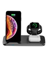 China 3 in 1 Wireless Car Charger 15W Fast Charging Station for Phone Watch Earbuds Detachable for sale