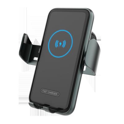 China 15W Wireless Car Charger Mount with Tight Clamp Aluminium Alloy Qi Fast Charging for sale