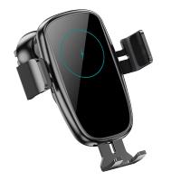 China Auto Sensor Fast Charging Phones Wireless Charger Holder Qi 15W Vent Mount for sale