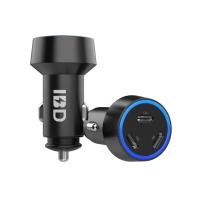 China OEM 58W 3 Ports Type C Car Charger Aluminium Alloy PD 40W QC3.0 Fast Charger for sale