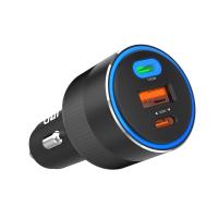 China 130W Max Good Compatibility Car Charger Fast Charging Three Ports for Macbook for sale