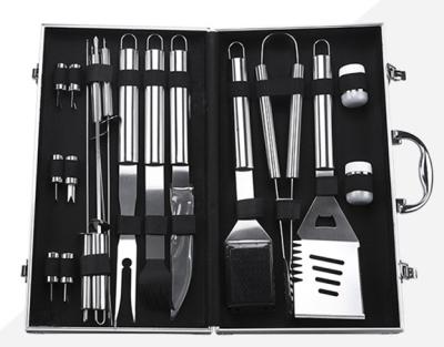 China Wholesale 18PCS Barbecue Tool Set With Aluminum Case For BBQ TOOL MaterialStainless Steel for sale