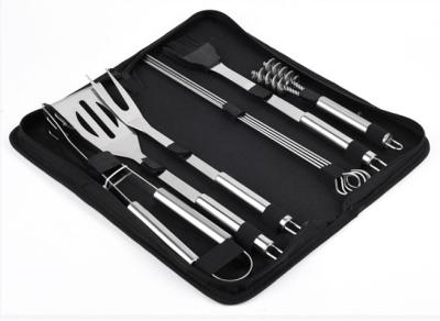 China Wholesale Barbecue Tool Roll Bag 10PCS BBQ TOOL For Outdoor Tool for sale