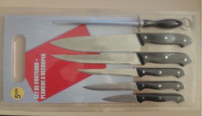 China Sharpener And Kitchen Knives Blister Card Packing For Promotion Gift Knife for sale