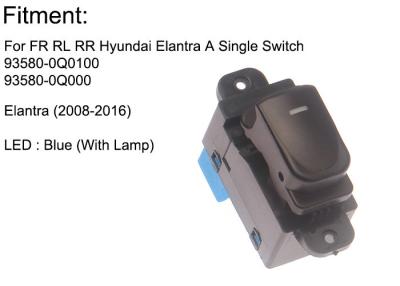 China Auto Power window switch FR,RL,RR for Hyundai sonata Single switch with light 2008-2016 OE 93580-0Q100,93580-0Q000 for sale