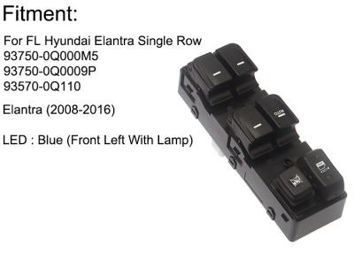 China Auto Power window single row switch for Hyundai celesta  Front Left with light 2008-2016 OE 93750-0Q000M5,93570-0Q110 for sale