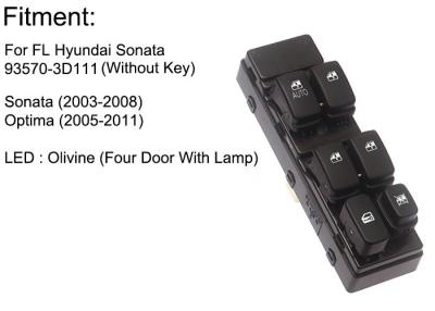 China Auto Power window switch Front Left without key for Hyundai sonata four door with light 2003-2008 OE 93570-3D111 for sale