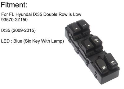 China Auto Power window switch Front Left Single row high for Hyundai IX25 six key with Blue light 2009-2015 OE 93570-2Z000 for sale
