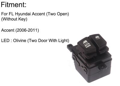China Auto Power window switch Front Left without key  for Hyundai Accent two door with  light 2006-2011 OE 93570-4V000 YDA for sale