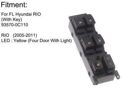 China Yellow Light Driver Side Master Window Switch For Hyundai Rio KIA Four Door for sale