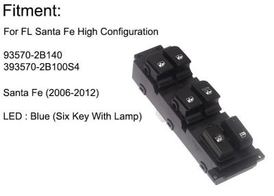 China Automatic Hyundai Electric Window Switch High Fe Six Key Blue Light for sale