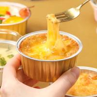 China Custom Aluminum Foil Food Containers 100-5118ml Disposable Microwave Safe Gold for sale