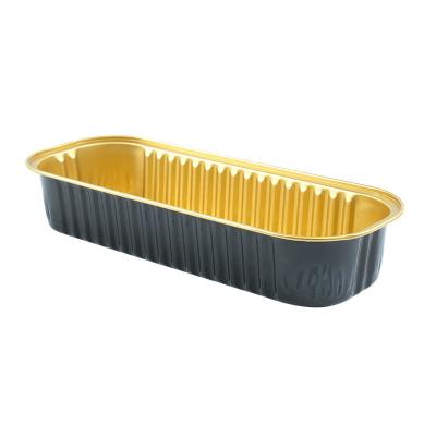 China Disposable Gold Aluminum Foil Container with PP Lid for Cheese Roasted Durian 12mic for sale