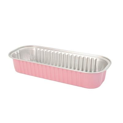 China 200ml Rectangle Disposable Aluminum Foil Container 12mic Food Grade for Cooking Takeout for sale