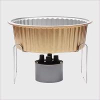 China Food Grade Aluminum Foil Container with Lid 15cm 20cm Custom Sizes for BBQ Pizza Picnic for sale
