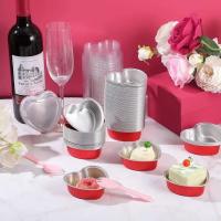 China 200ml Disposable Aluminum Foil Baking Cake Cup Container for Cheese Dessert Bread for sale