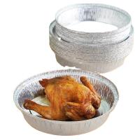 China Food Grade Aluminum Foil Container with Lid 15cm 20cm Custom Sizes for Baking Storage for sale