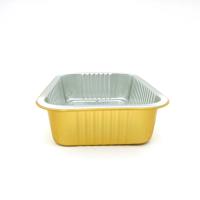 China Disposable Gold Aluminum Foil Baking Tray 12mic 30cm for Restaurant Bakery Food Cooking for sale