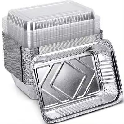 China Thickened Rectangular Aluminum Foil Pan Container for Take-out and Baking without Logo for sale