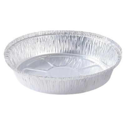 China Full Size Aluminum Foil Container Takeaway Pan Flat Bottom Food Baking with Lid 15cm 20cm for sale