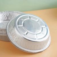 China Full Size Aluminum Foil Container Takeaway Pan Flat Bottom Food Baking with Lid 15cm 20cm for sale
