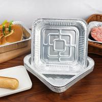 China Disposable Silver Aluminum Foil Lunch Box 8011 Microwave Safe Food Container Custom Size for sale