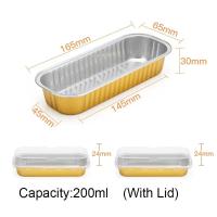 China 200ml Aluminum Foil Baking Cake Box for Cheese Dessert Bread Packaging Cup Disposable for sale