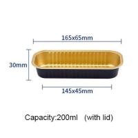 China 200ml Aluminum Foil Baking Cake Box for Cheese Dessert Bread Packaging Cup Disposable for sale