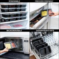 China 2 Compartment BPA Free Lunch Boxes Rectangular Meal Prep Containers for Food Storage for sale