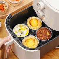 China 20Pcs Aluminum Foil Cake Cups 7.9x5.5x3.7cm Nonstick Baking Tins for Air Fryer Oven BBQ for sale