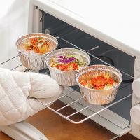 China 20Pcs Aluminum Foil Cake Cups 7.9x5.5x3.7cm Nonstick Baking Tins for Air Fryer Oven BBQ for sale