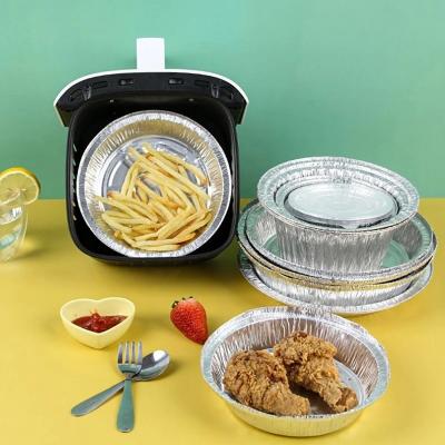 China 10Pcs Disposable Air Fryer Paper Liners Nonstick Aluminum Foil Baking Mats 20cm for sale