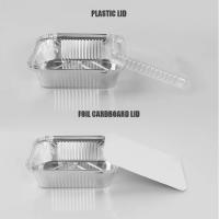 China Custom Disposable Aluminum Foil Food Containers 100-5118ml with Lid Microwave Safe for sale