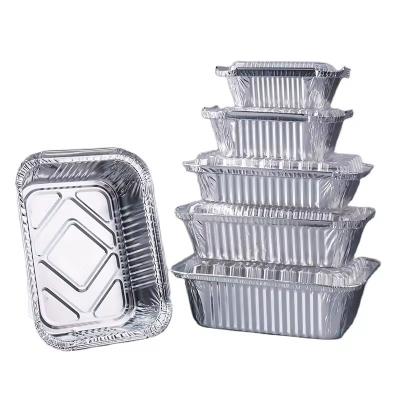 China Custom Food Grade Aluminum Foil Baking Pans 100-5118ml with Lids Disposable Microwave Safe for sale