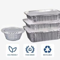 China Custom Food Grade Aluminum Foil Baking Pans 100-5118ml with Lids Disposable Microwave Safe for sale