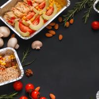 China Custom Food Grade Aluminum Foil Baking Pans 100-5118ml with Lids Disposable Microwave Safe for sale