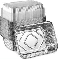 China 700ml Aluminum Foil Food Container with PP Lid Disposable Takeaway Packaging 100-5118ml Capacity for sale