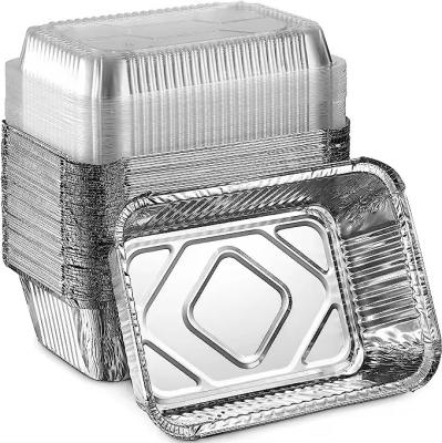 China 700ml Aluminum Foil Food Container with PP Lid Disposable Takeaway Packaging 100-5118ml Capacity for sale