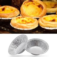 China Disposable Aluminum Foil Tart Pans 100pcs 7x4x2cm Mini Pie Bake Trays for Home Kitchen Hotel for sale
