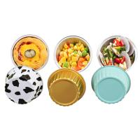 China Small Reusable Round Aluminum Foil Tin Cup Pudding Cake Mold for Baking Pastry Tools for sale