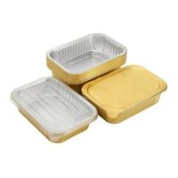 China Disposable Aluminum Foil Food Container 16 oz 1 lb with PP Lid 50 Packs Custom Size for sale