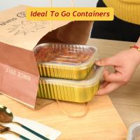 China Disposable Aluminum Foil Food Container 16 oz 1 lb with PP Lid 50 Packs Custom Size for sale