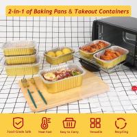 China Disposable Aluminum Foil Food Container 16 oz 1 lb with PP Lid 50 Packs Custom Size for sale