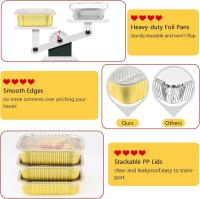 China Disposable Aluminum Foil Food Container 16 oz 1 lb with PP Lid 50 Packs Custom Size for sale